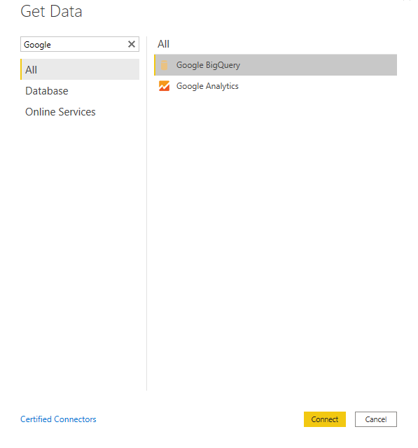 How to Connect Google Sheets to Power BI using Google BigQuery
